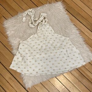 Zara | Tops | Nwt Zara Halter Top With Gold And Silver Dots Size L ...